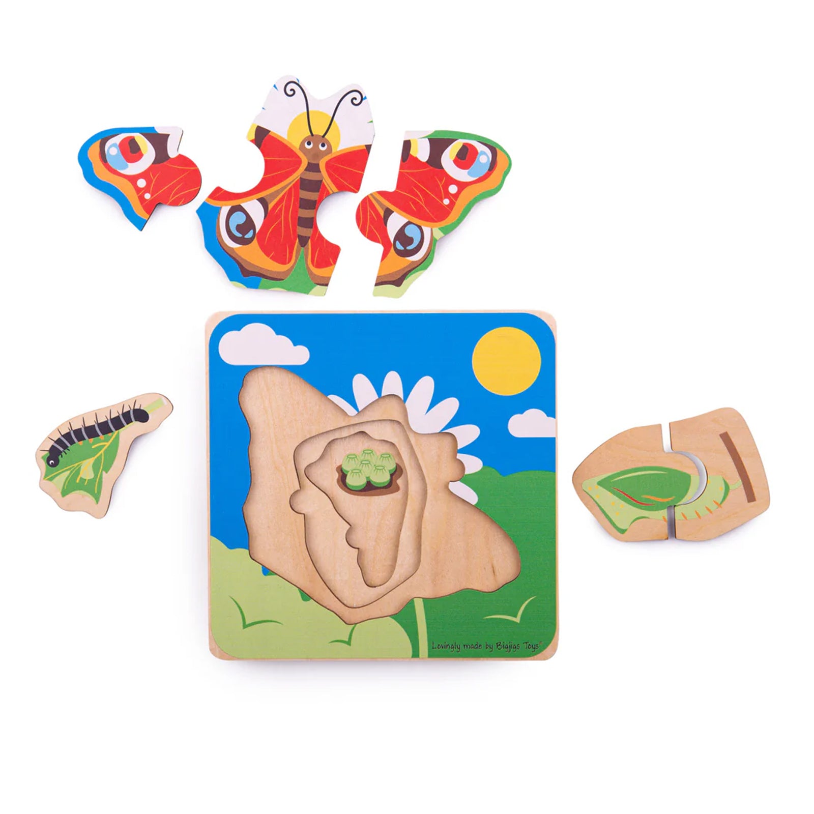 Butterfly layer puzzle | Wooden Educational Toy for Kids | WWT