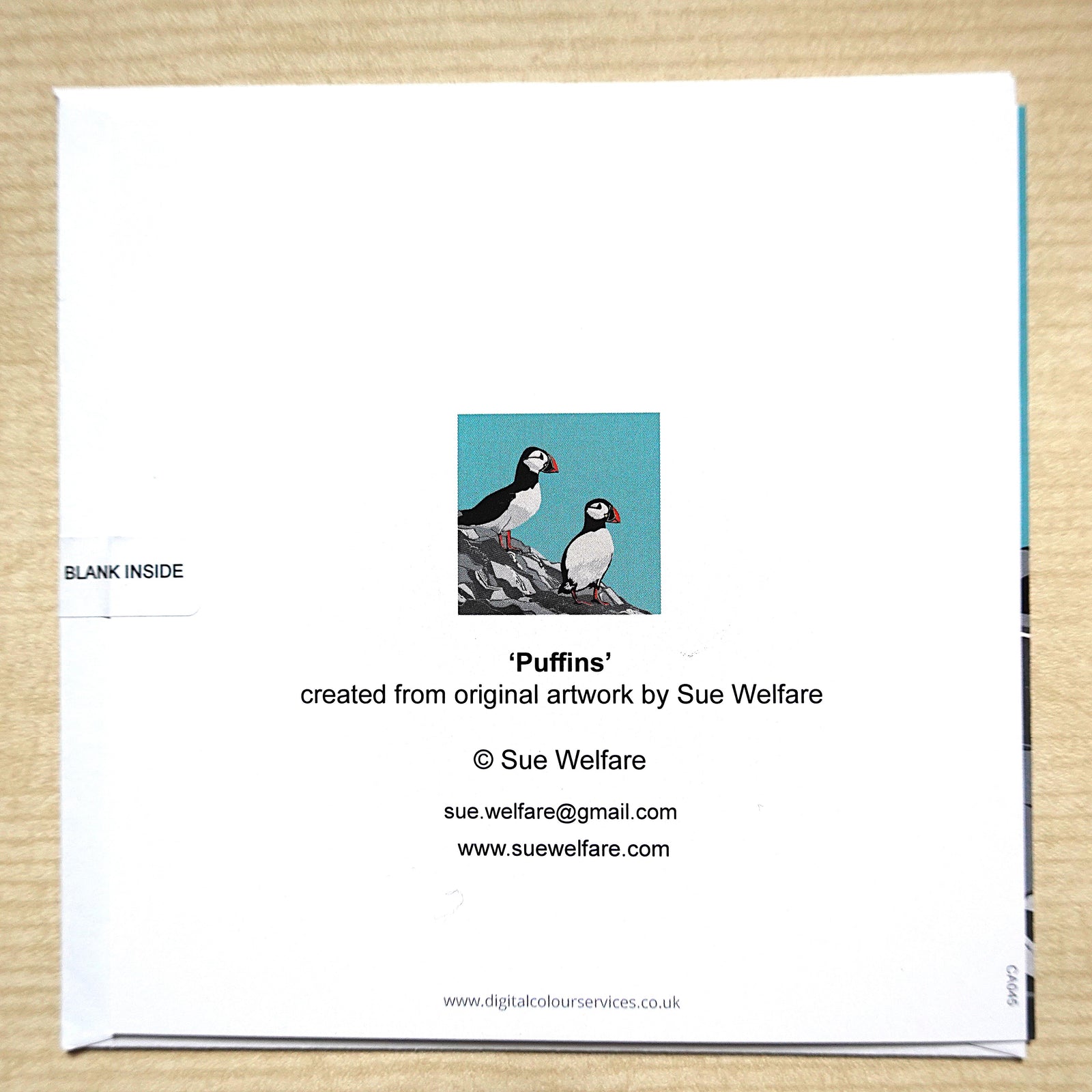 Puffins greeting card | Sue Welfare | WWT